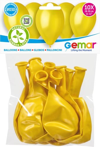 PEARL YELLOW BALLOONS 28CM