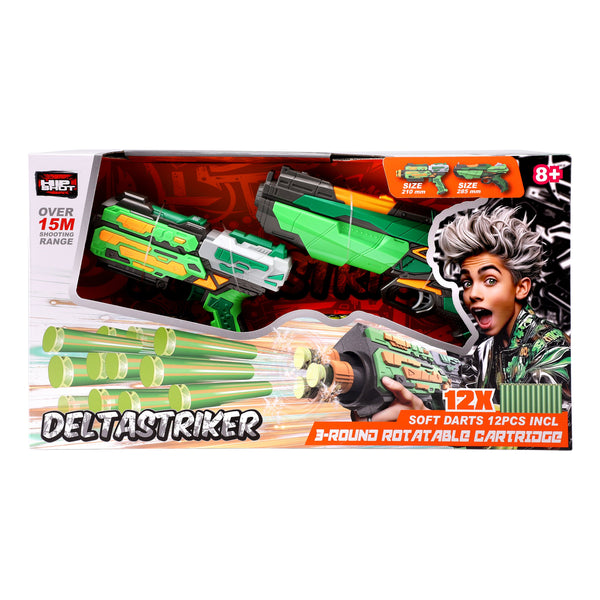 Hip Shot Combo Deltastriker (x2 Blaster) with x12 Darts